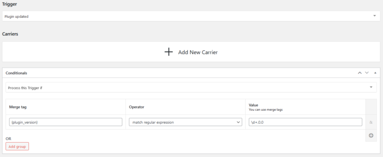 Notification : Conditionals - BracketSpace