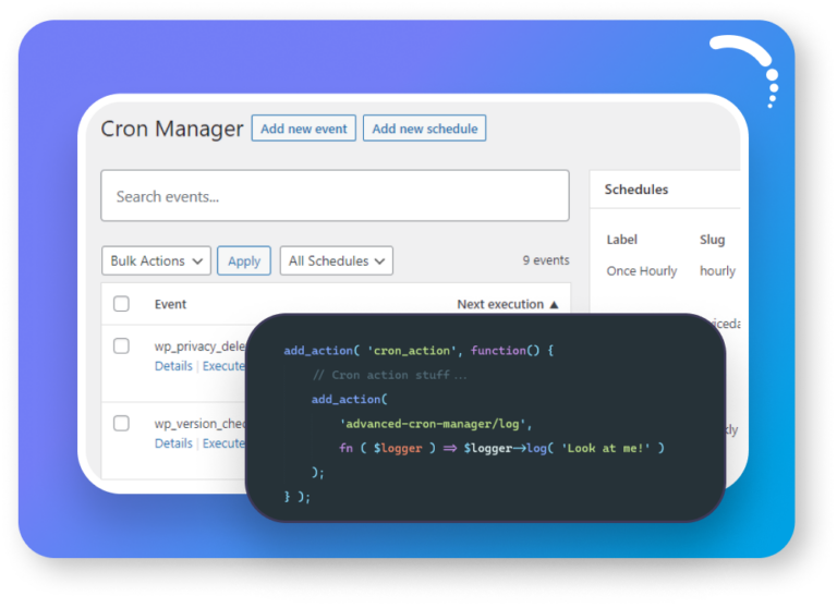 Advanced Cron Manager for WP - BracketSpace